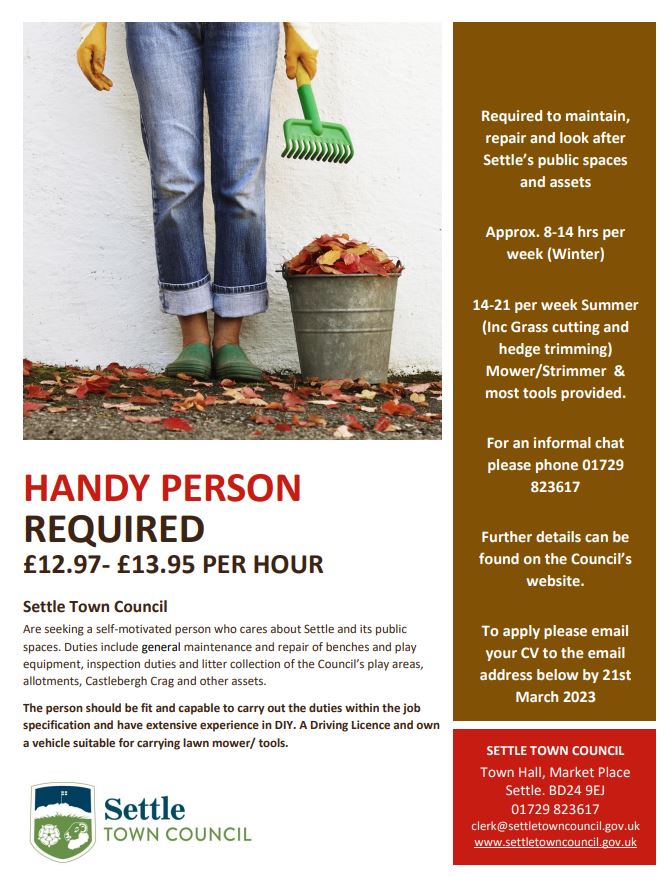 Job Vacancy in Settle - Settle